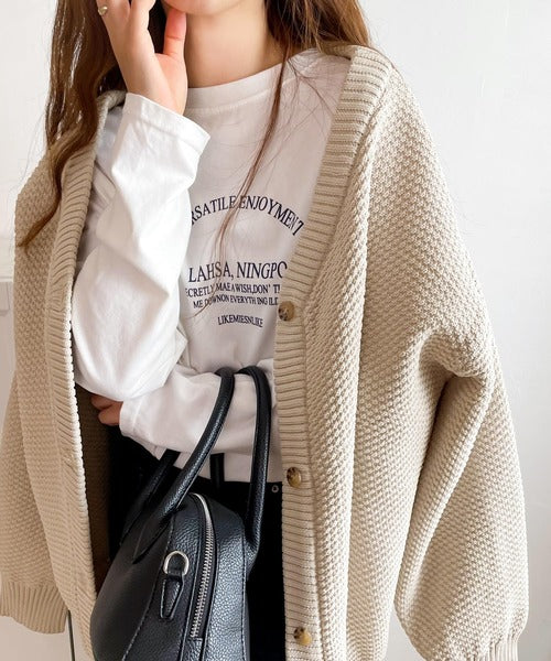 ニットなのに軽量！2wayケーブル編み圧縮ニットカーディガン ce1160010 – Classical Elf