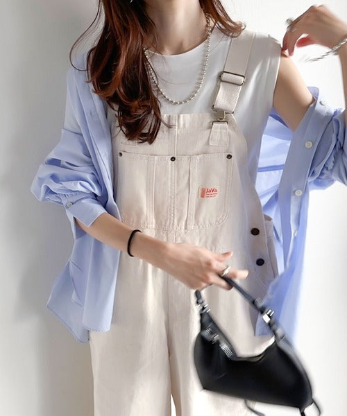 《JaVa ジャバコラボ》大人カジュアル。綿100％のこだわりサロペット。 clf046 – Classical Elf